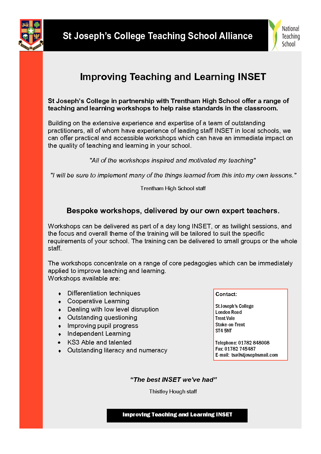 ITP-Improving-Teaching-and-Learnng-Inset – St Joseph's College